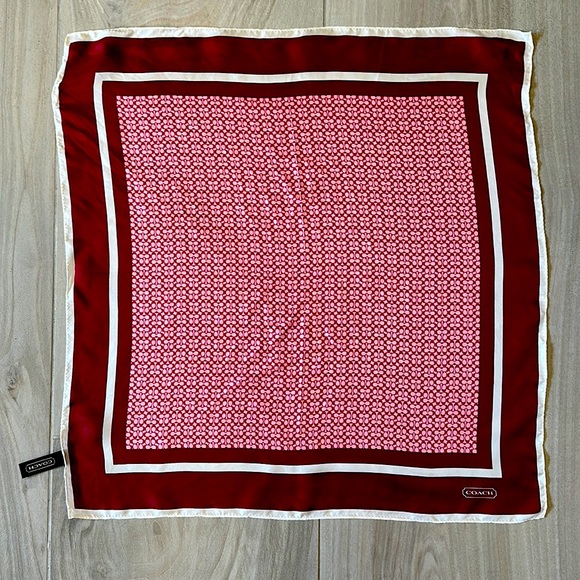 Coach | Accessories | Authentic Vintage Square Coach Silk Scarf | Poshmark